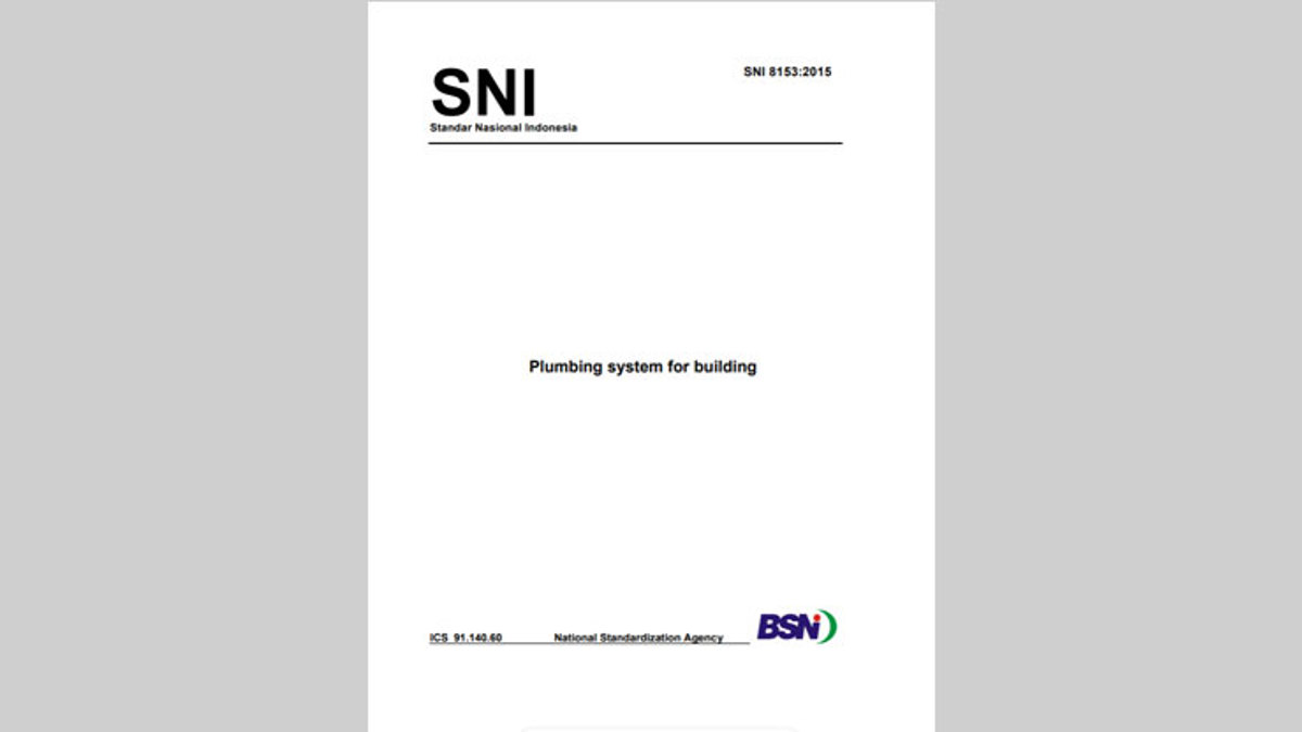 English Version of SNI 8153:2015 Now Available | IAPMO